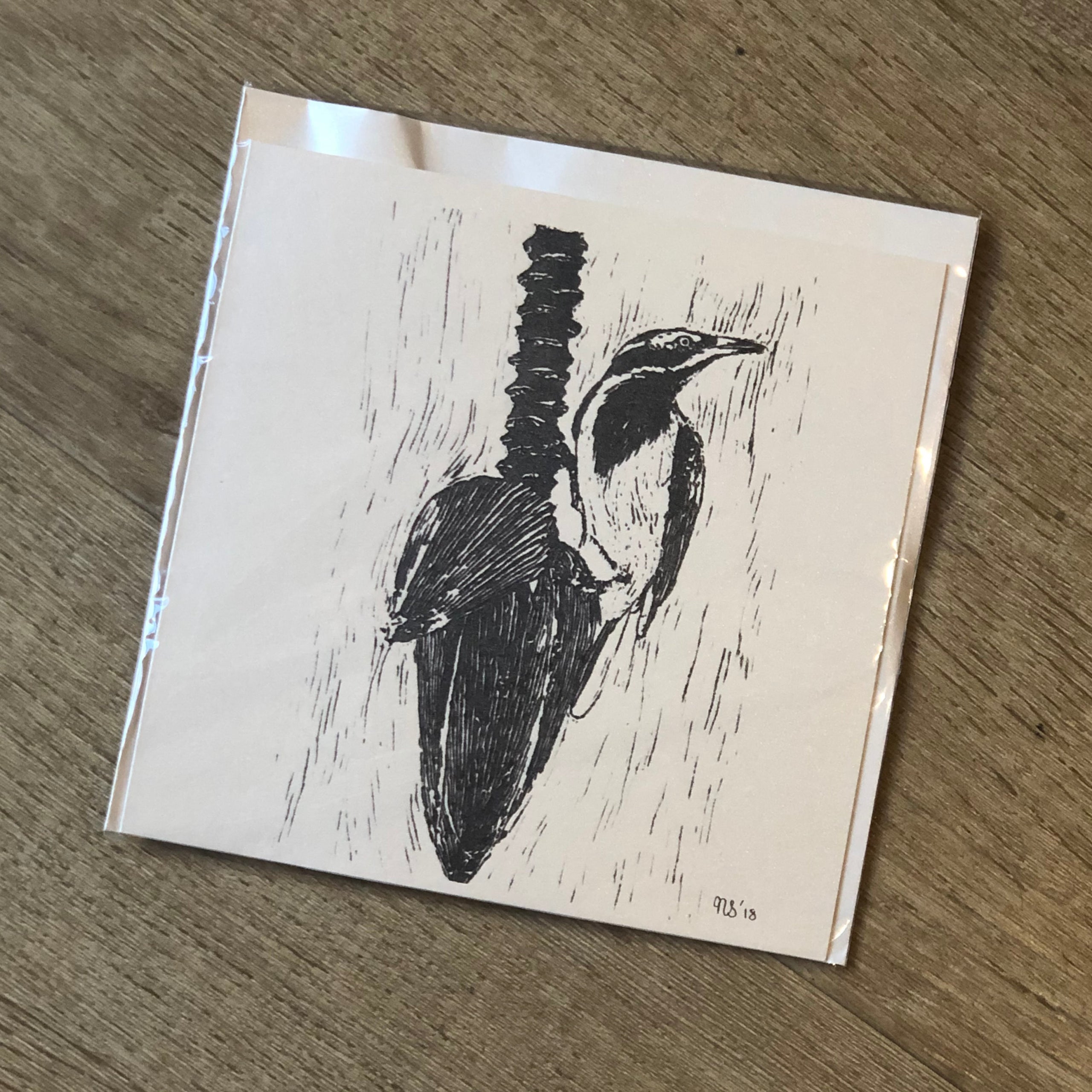 NGS - CARDS 15cmx15cm Blue Faced Honeyeater ($7 each) | Spotti Clogg Art